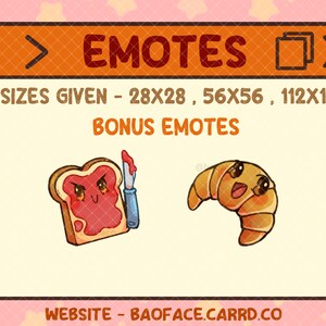 BREAD EMOTES | 10+2 Cute Toast and Bread Emotes for Twitch and Discord ...