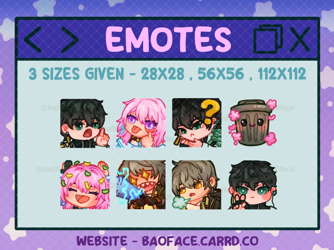 Honkai: Star Rail Express Crew (part 1) | 8 + 2 Emotes for Twitch ...