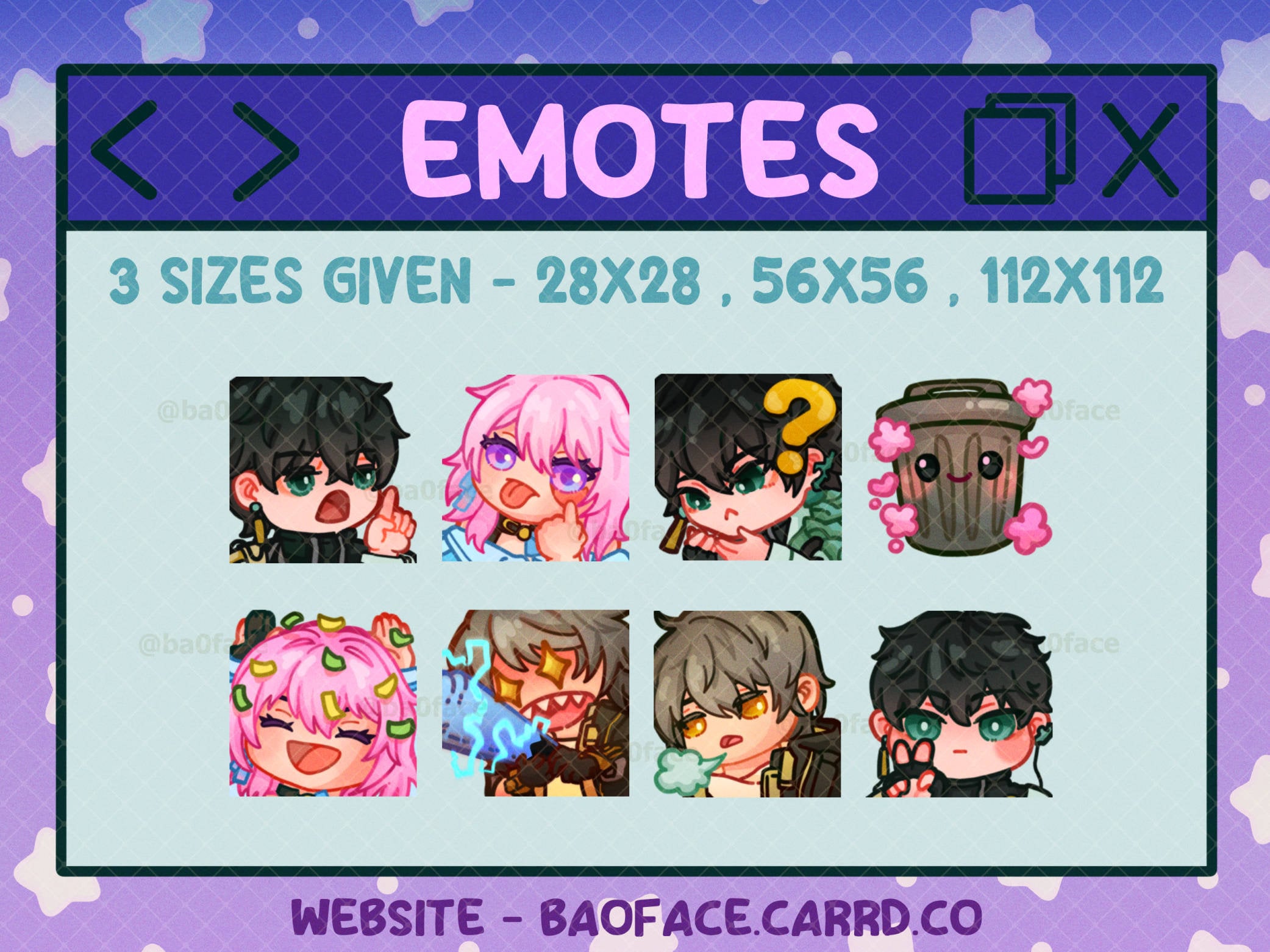 Honkai: Star Rail Express Crew (part 1) | 8 + 2 Emotes for Twitch ...