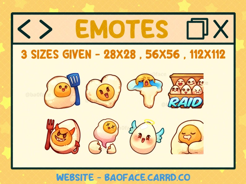 EGG EMOTES | 8 + 3 Egg Themed Emotes for Twitch and Discord | Cute ...