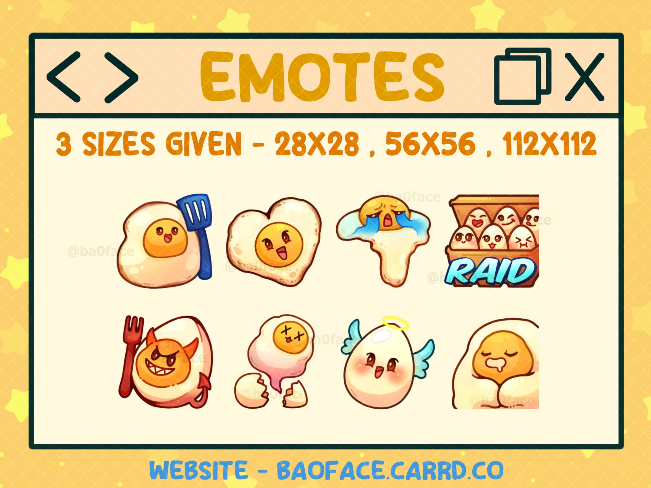 EGG EMOTES | 8 + 3 Egg Themed Emotes for Twitch and Discord | Cute ...