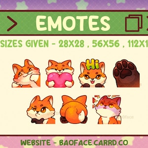 FOX EMOTES | 7 + 3 Silly and Goofy Fox Emotes for Twitch and Discord ...