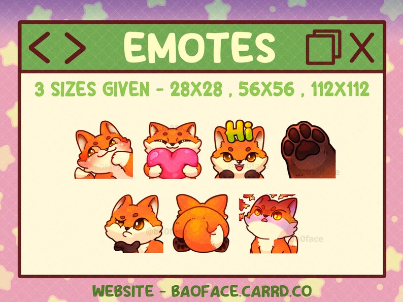 FOX EMOTES | 7 + 3 Silly and Goofy Fox Emotes for Twitch and Discord ...