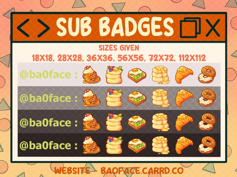 BREAKFAST & BRUNCH BADGES 6 Cozy and Toasty Icons to Use for Sub-bit ...