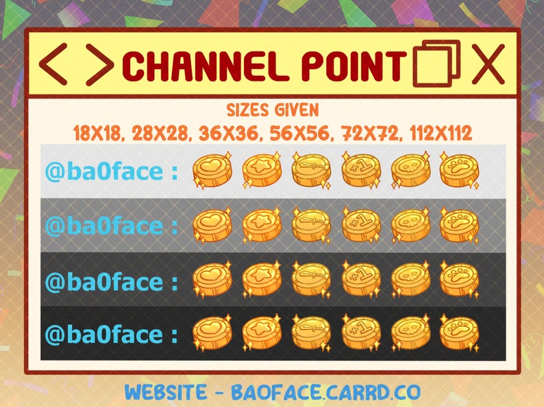 Coin (gold Version) Channel Point and Emote | 6 Coin Channel Points ...