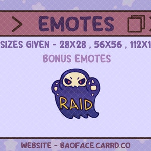 GHOSTIE EMOTES | 10+1 Cute and Spooky Ghost Skull Emotes for Twitch and ...