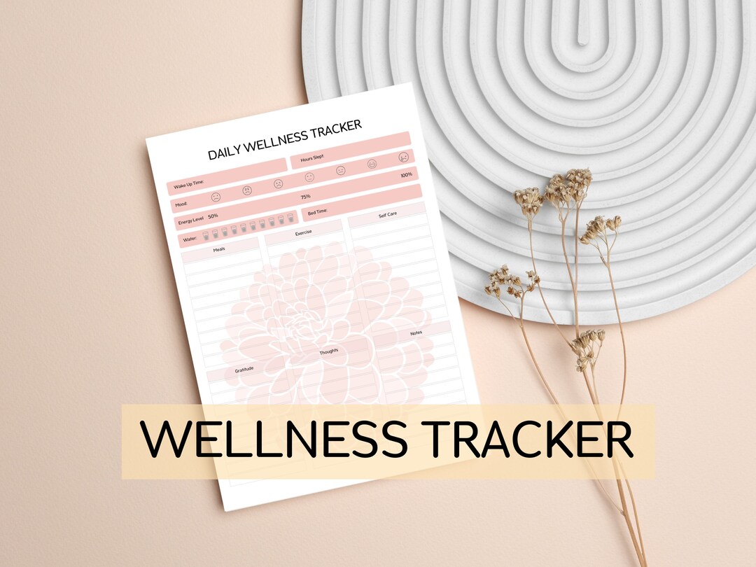 Mood Tracker Wellness Planner Digital Download Self Care Gratitude ...