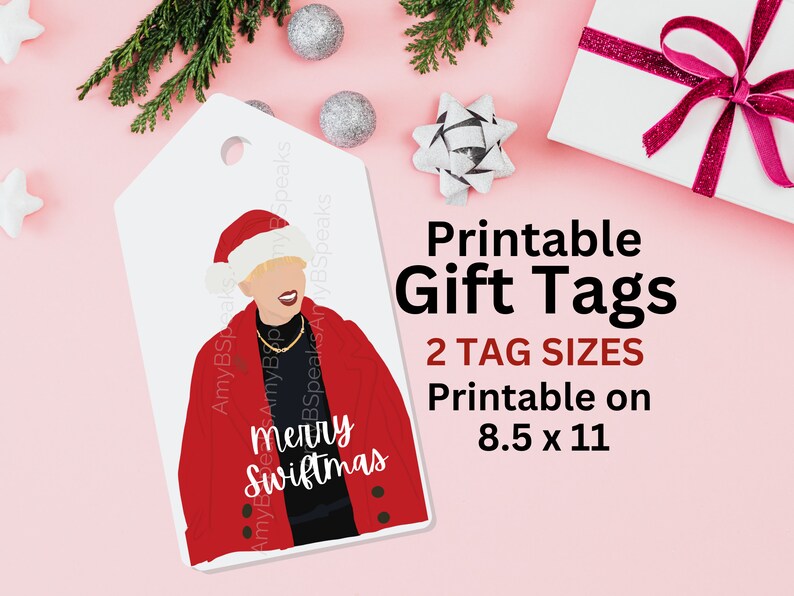 Printable Christmas Gift Tag Merry Swiftmas - Etsy