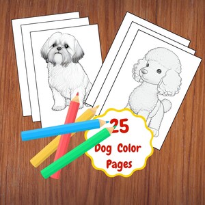 Printable Cute Dog Coloring Pages | Easy Fun Coloring Book | 25 Dog ...