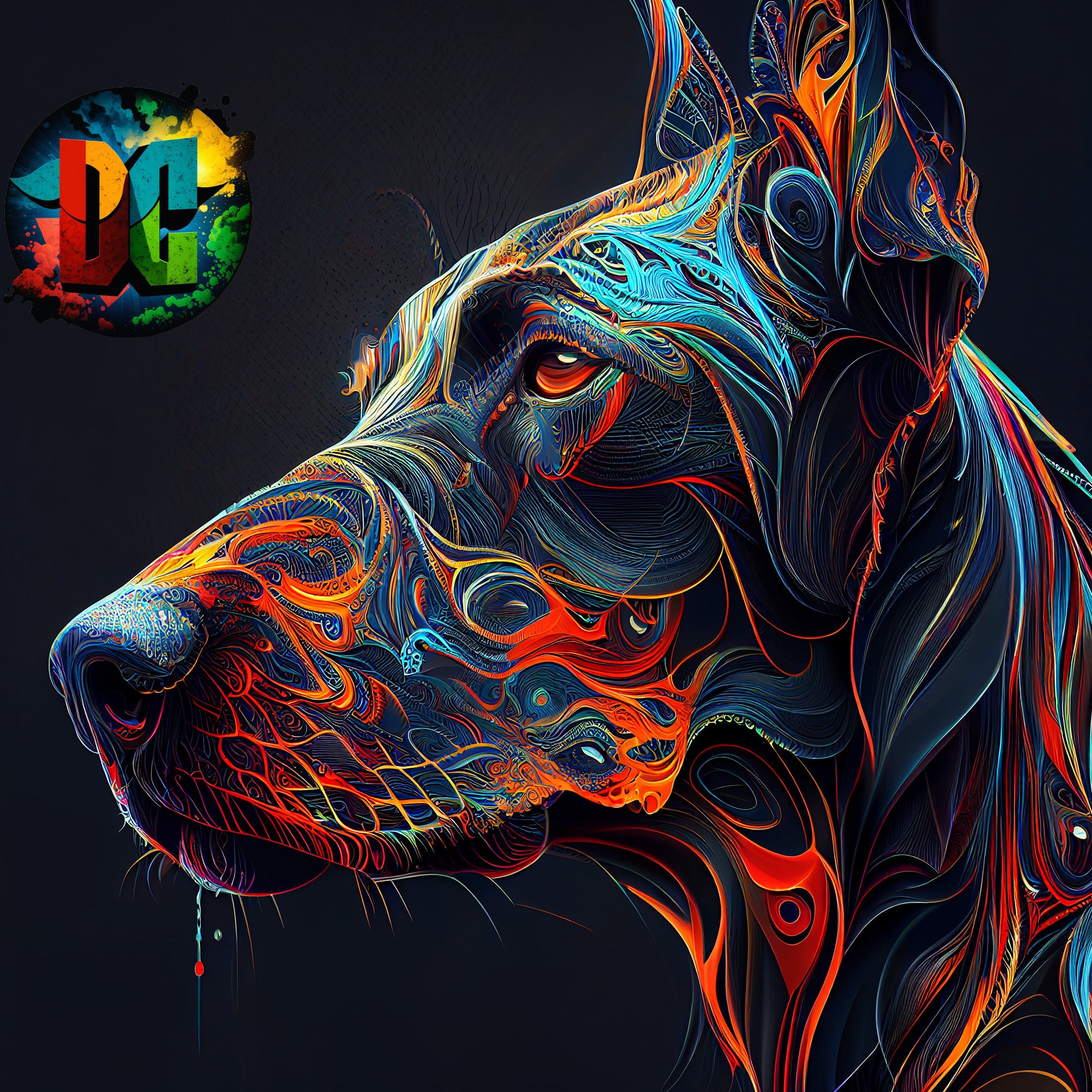 106 Psychedelic Dog Art, Trippy Wall Collage Kit, Indie Aesthetic, Teen ...