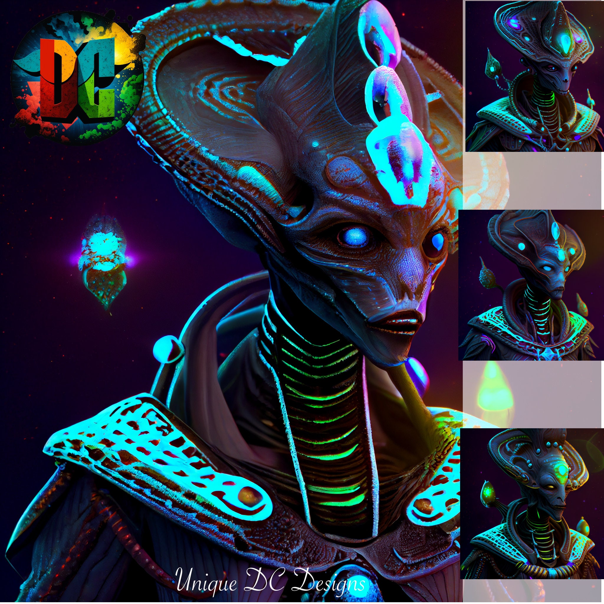 50 Alien Concept Art, Vibrant, and Exciting Designs for Print and ...