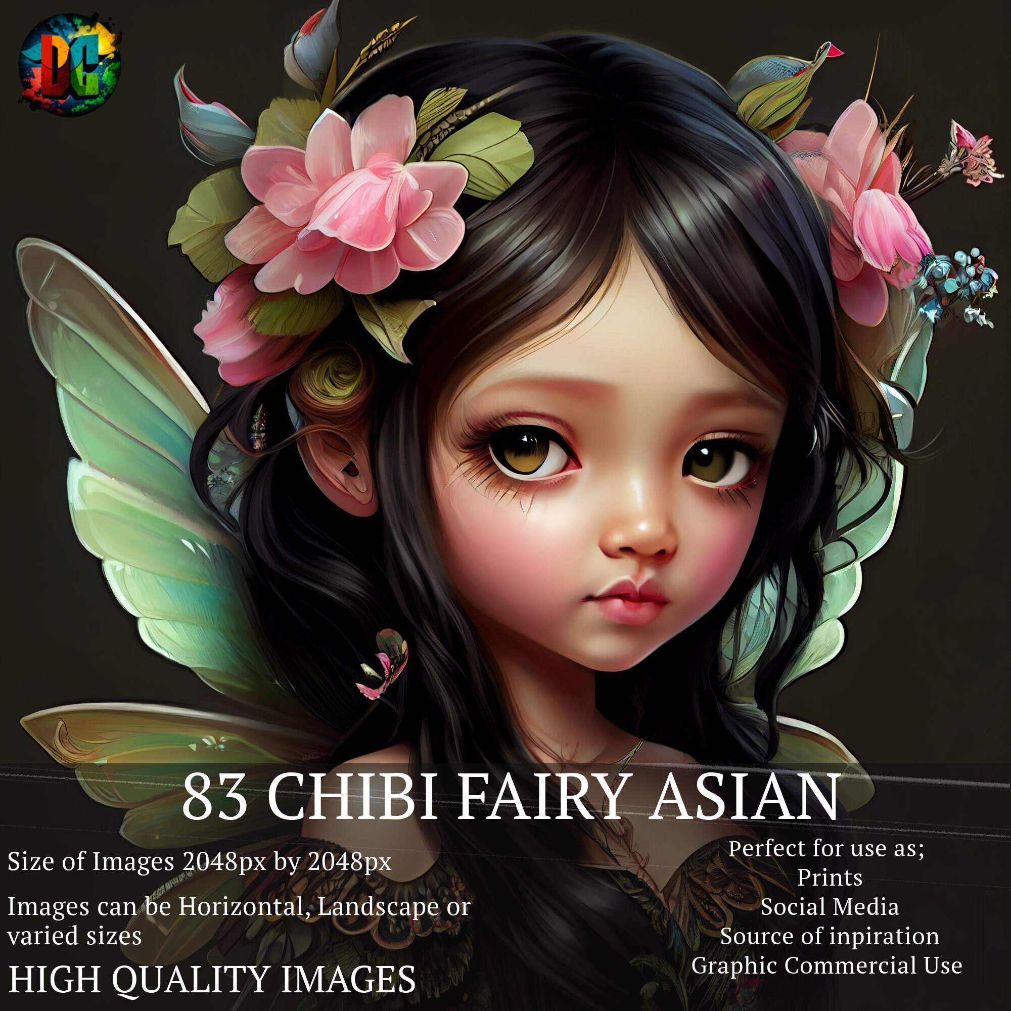 83 CHIBI FAIRY ASIAN, Vibrant and Exciting Designs for Print and ...