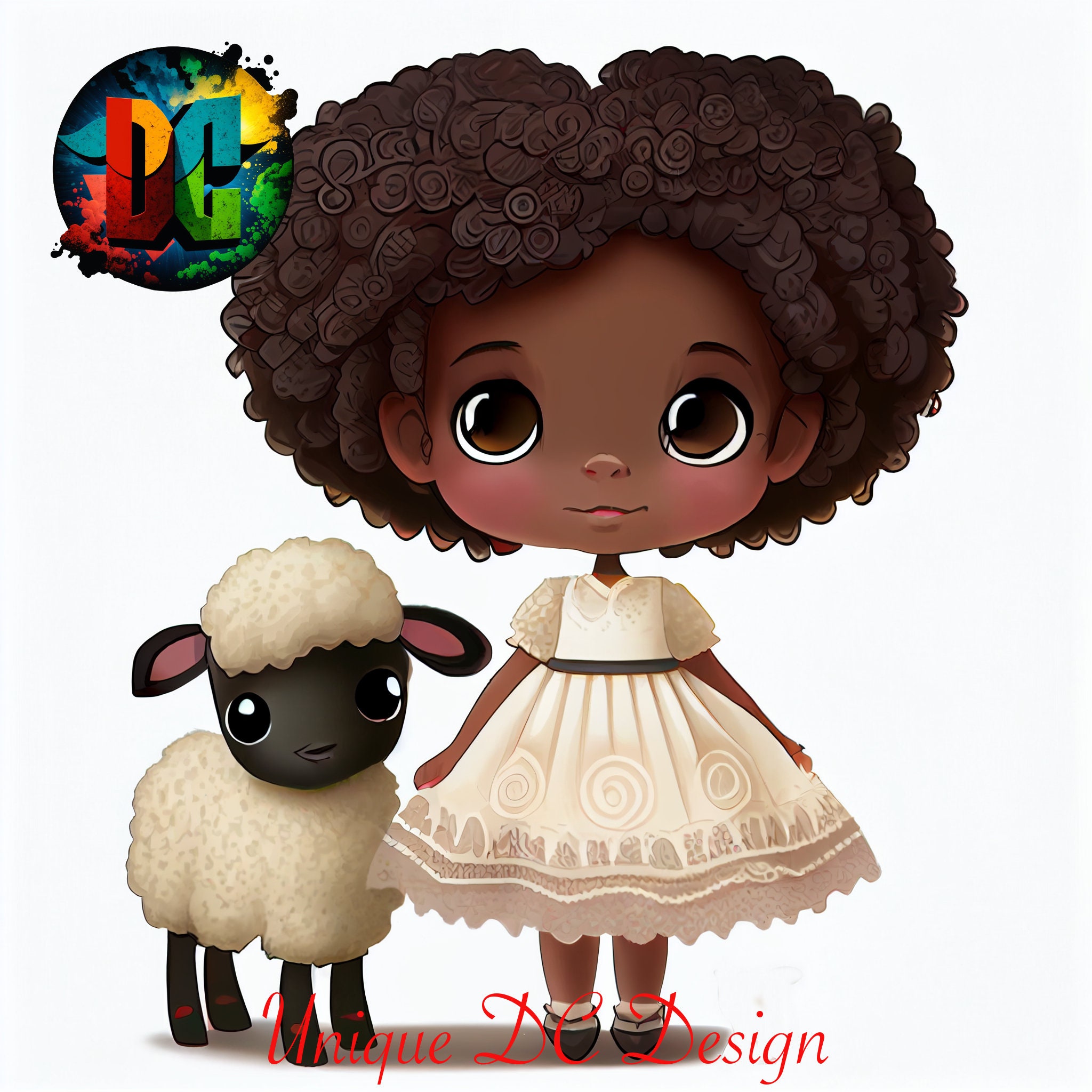 138 Cute CHIBI Farm Girls Art Print Set, Vibrant and Exciting Designs ...