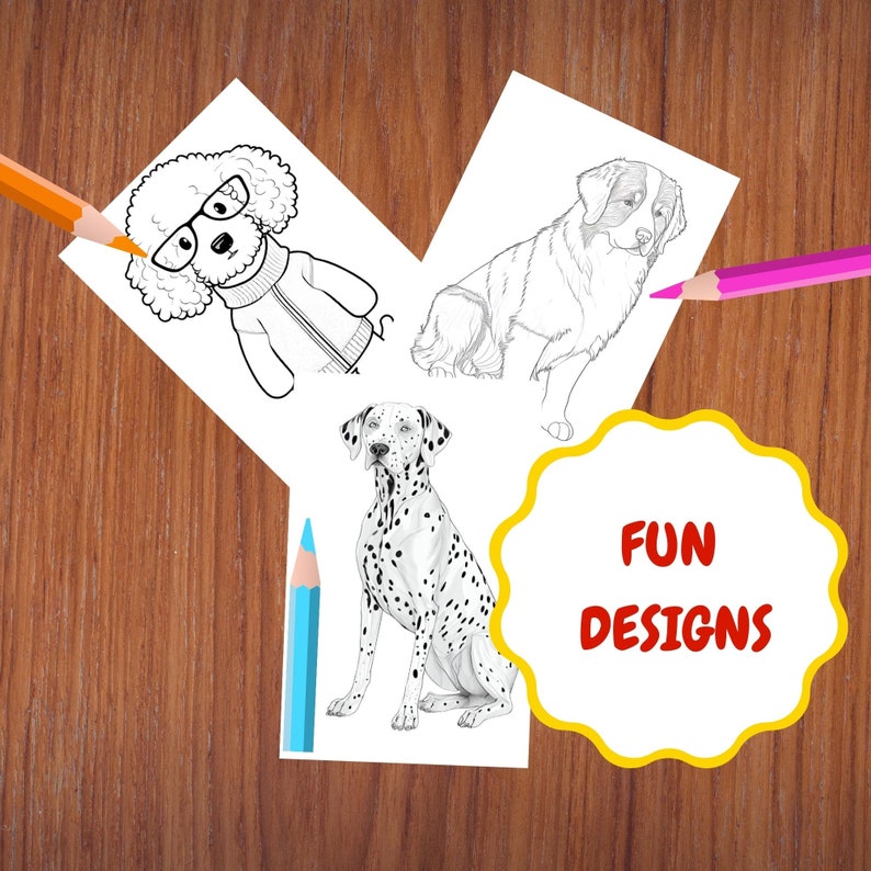 Printable Cute Dog Coloring Pages | Easy Fun Coloring Book | 25 Dog ...