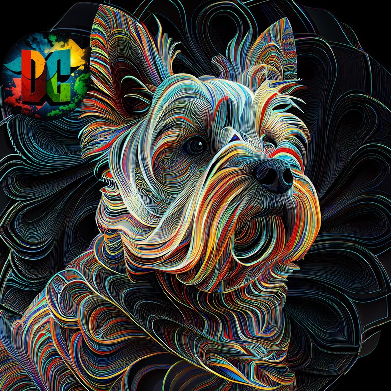 106 Psychedelic Dog Art Trippy Wall Collage Kit Indie - Etsy