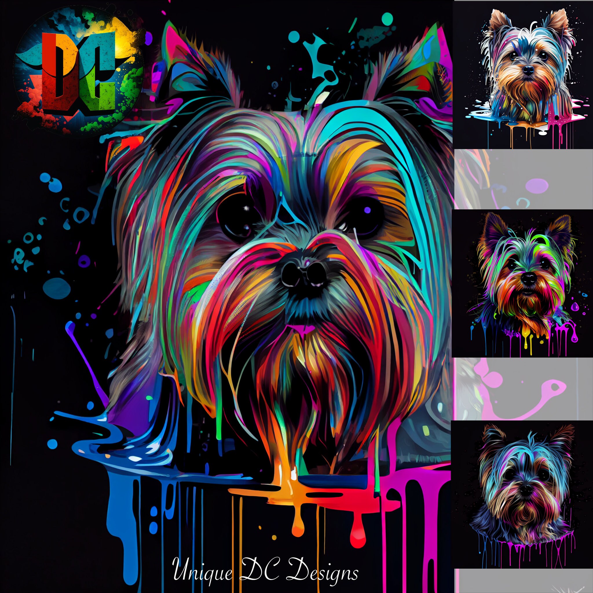 54 Cute Dog Drip Art Vibrant and Exciting Designs for Print and Digital ...