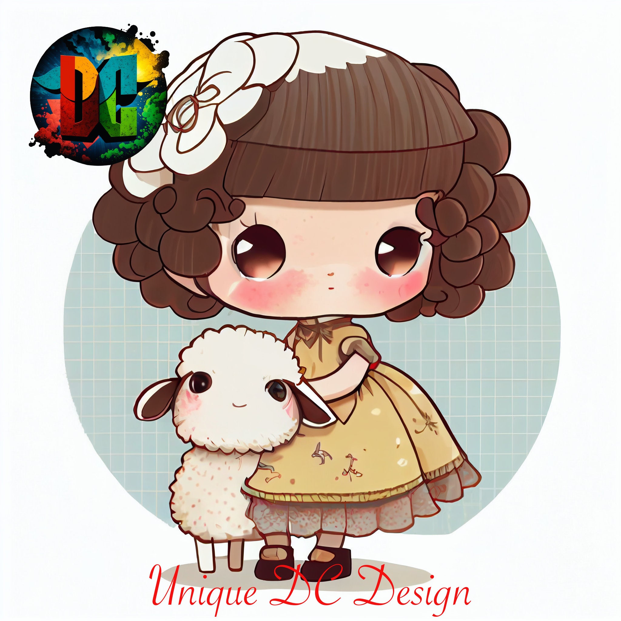 138 Cute CHIBI Farm Girls Art Print Set, Vibrant and Exciting Designs ...