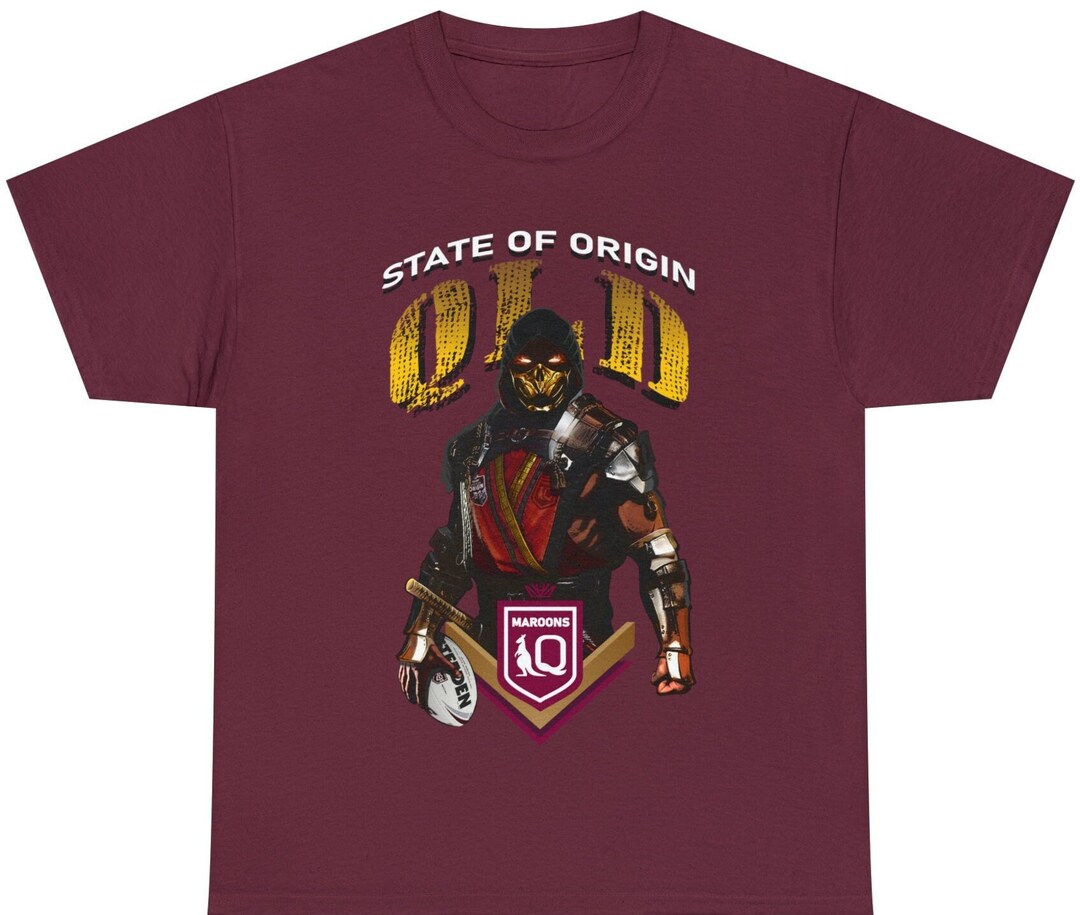 Maroons Queensland State of Origin Custom Design Supporter T-shirt - Etsy