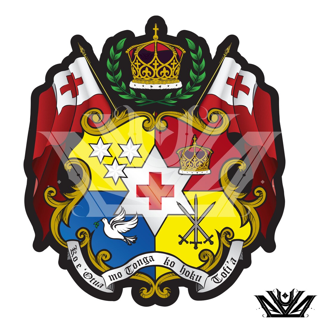 Tongan Coat of Arms Shield Sila Custom Design Car Vinyl Car Sticker - Etsy