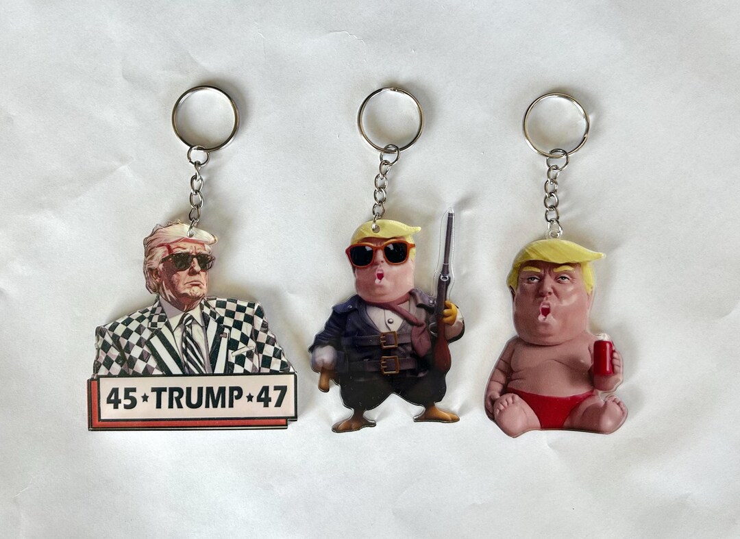 Trump Keychains,2d MAGA Charm,backpack Tag,zipper Pull Purse Hanger ...