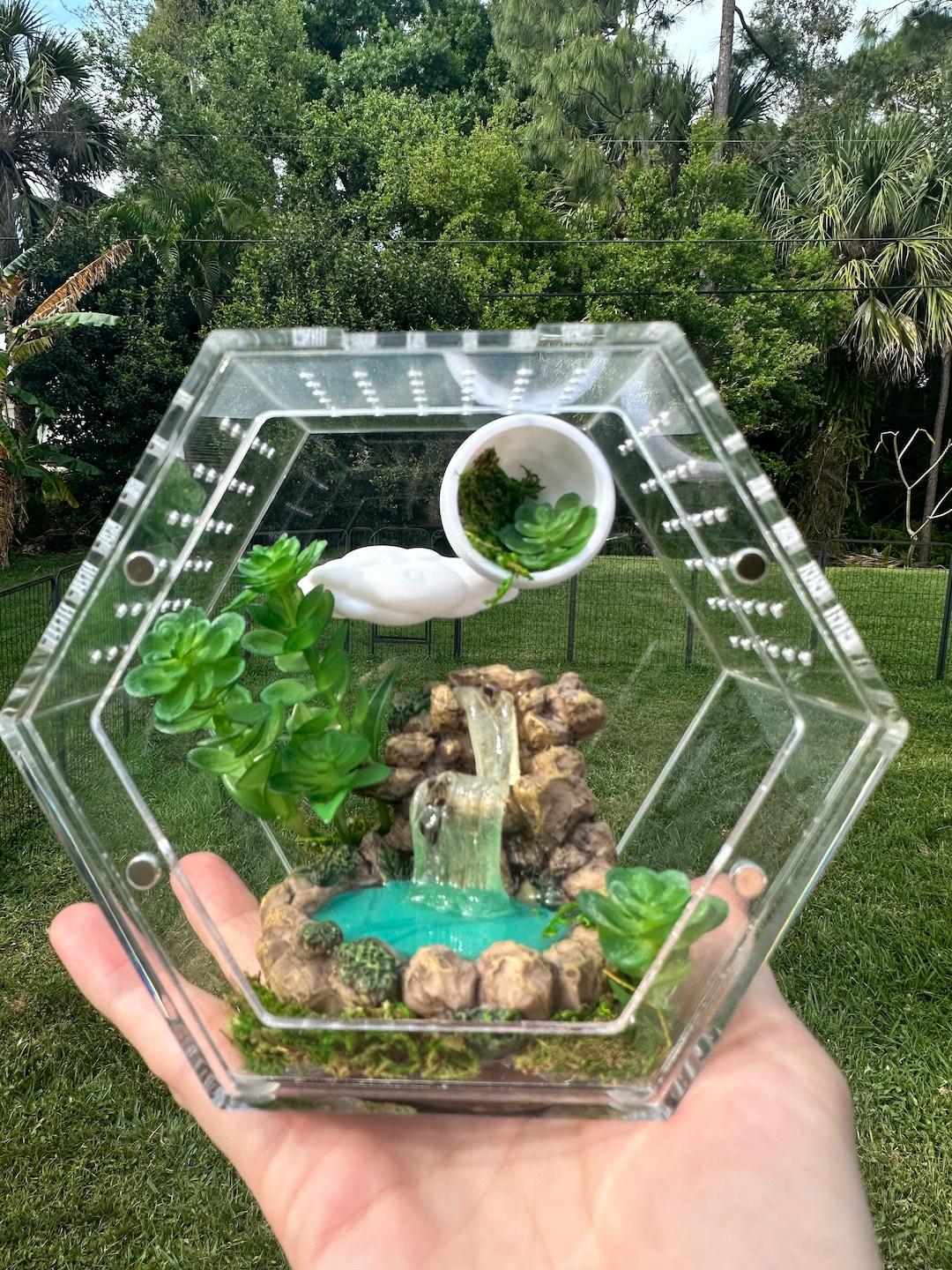 Hexagon Waterfall Enclosure - Etsy