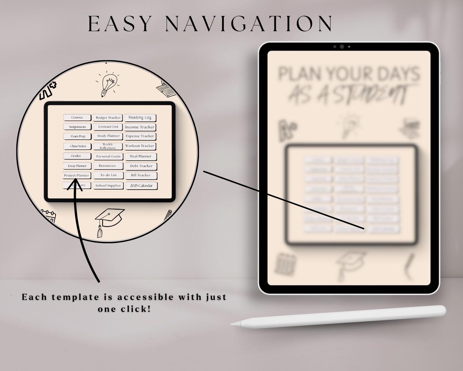 Digital Student Planner, Agenda Planner, Study Digital Planner ...