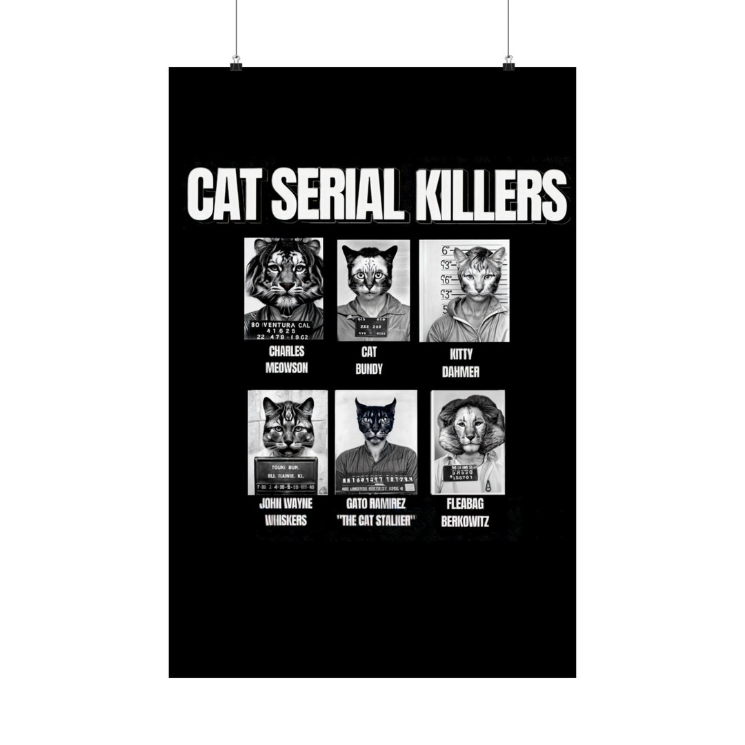 Cat Serial Killers Matte Vertical Posters - Etsy