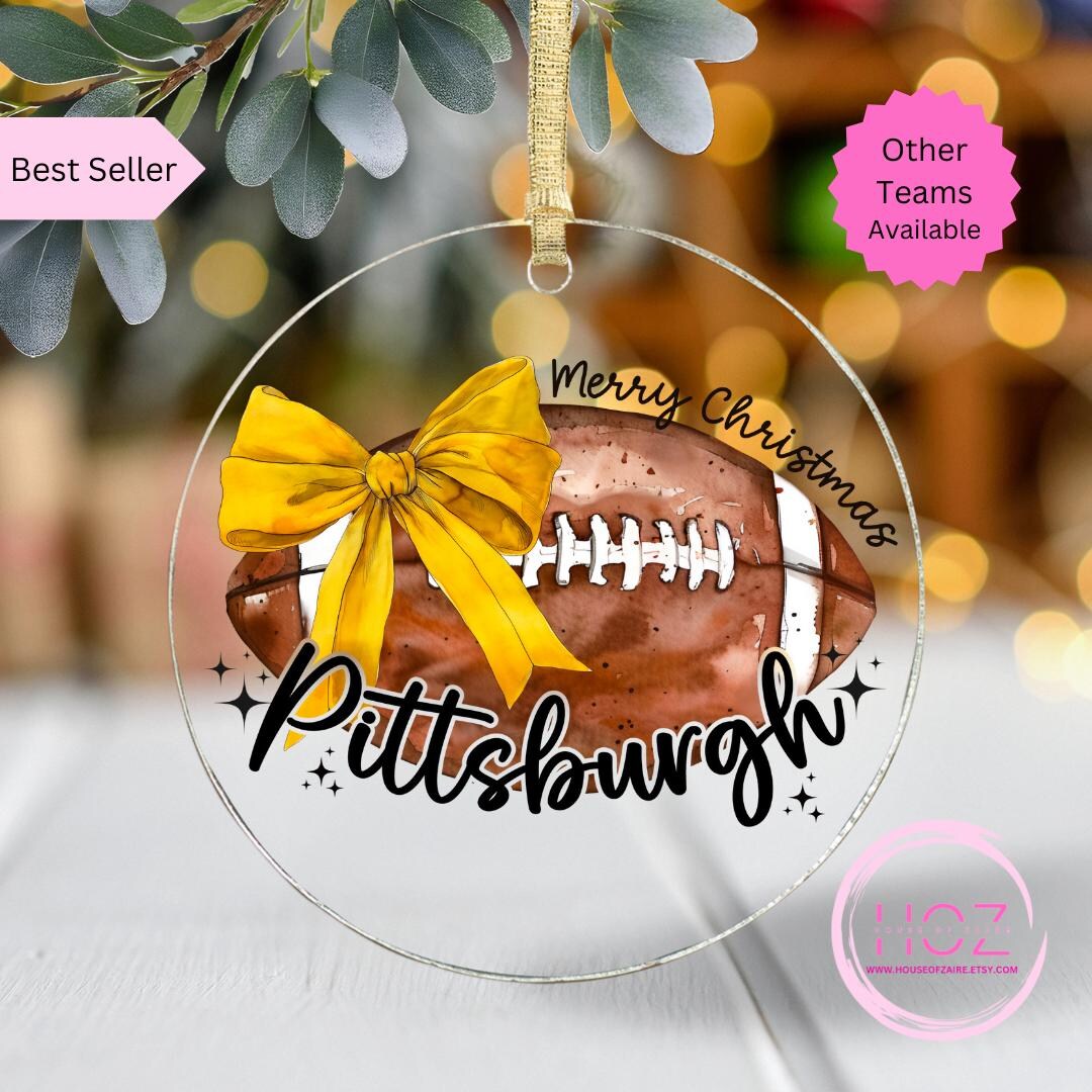 Pittsburgh Christmas Ornament, Football Ornament, Christmas Gift ...
