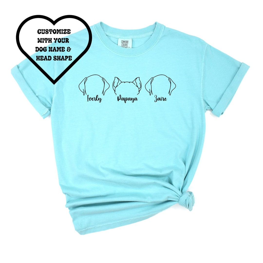 Custom Dog Head Shirt, Dog Mom T Shirt, Gift for Dad, Custom Dog Lover ...