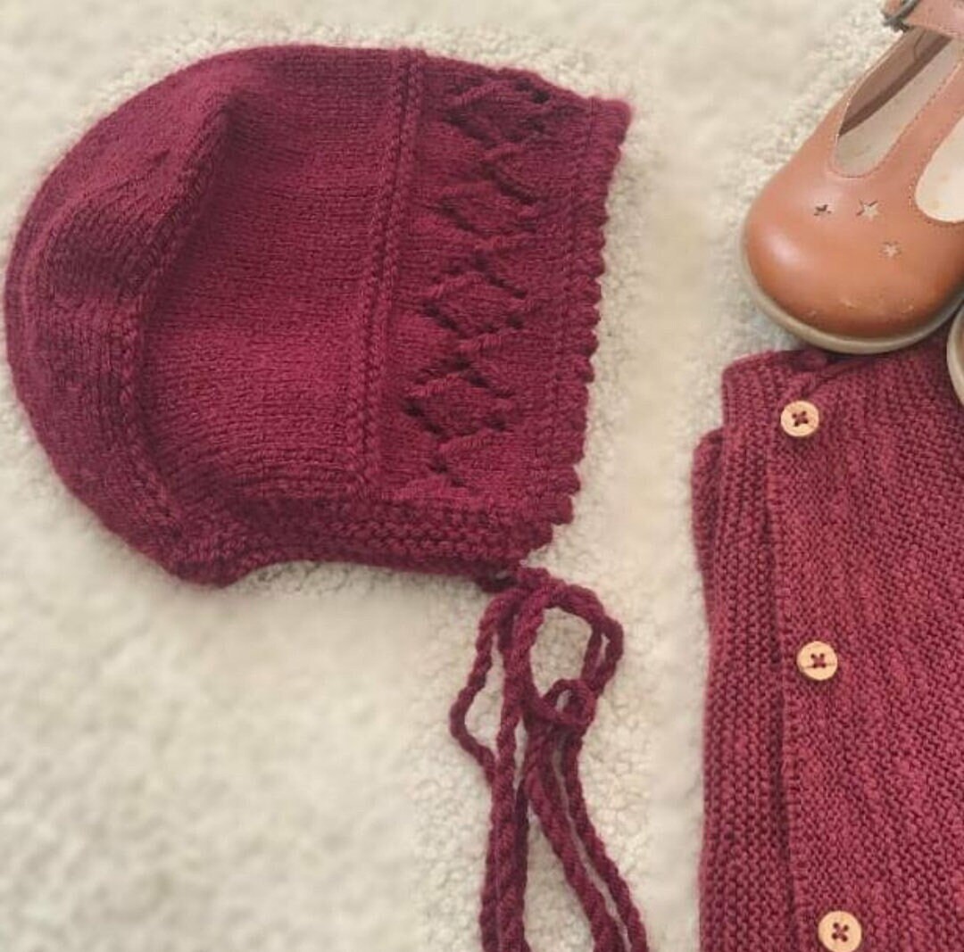 Hand Knitted Traditional Bonnet - Etsy