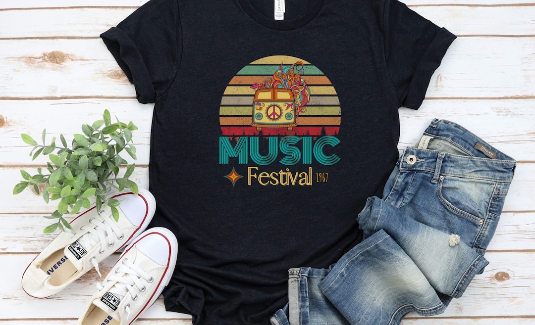Music Festival T-shirt, Music T-shirt, Festival T-shirt, 1967 Festival ...