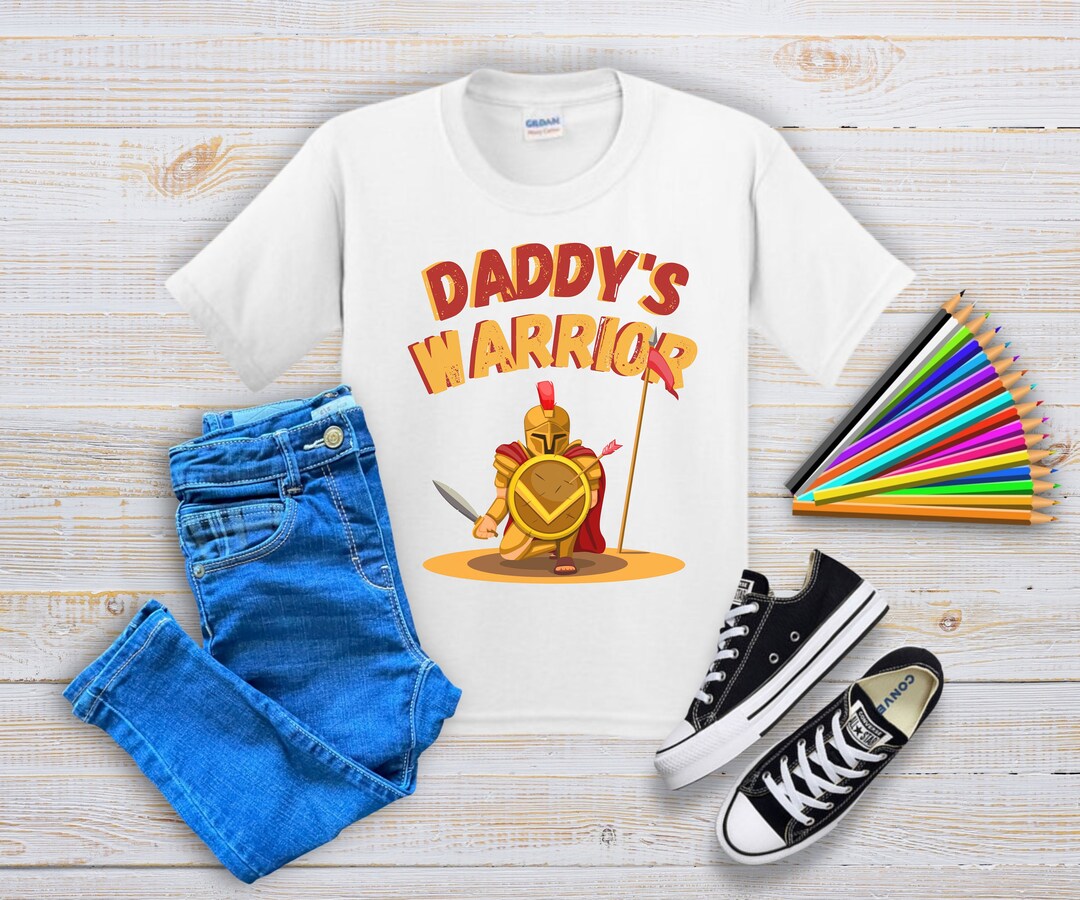 Daddy's Warrior Shirt, Boy Warrior Shirts, Youth Spartan Shirts, Kids ...