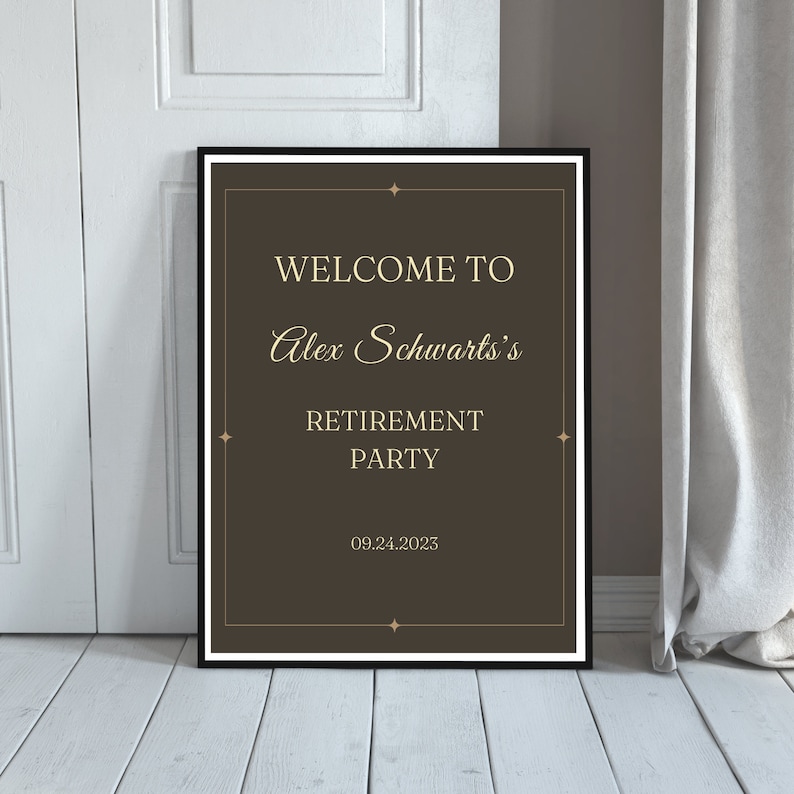 Customizable Retirement Party Invitation Dark Brown - Etsy