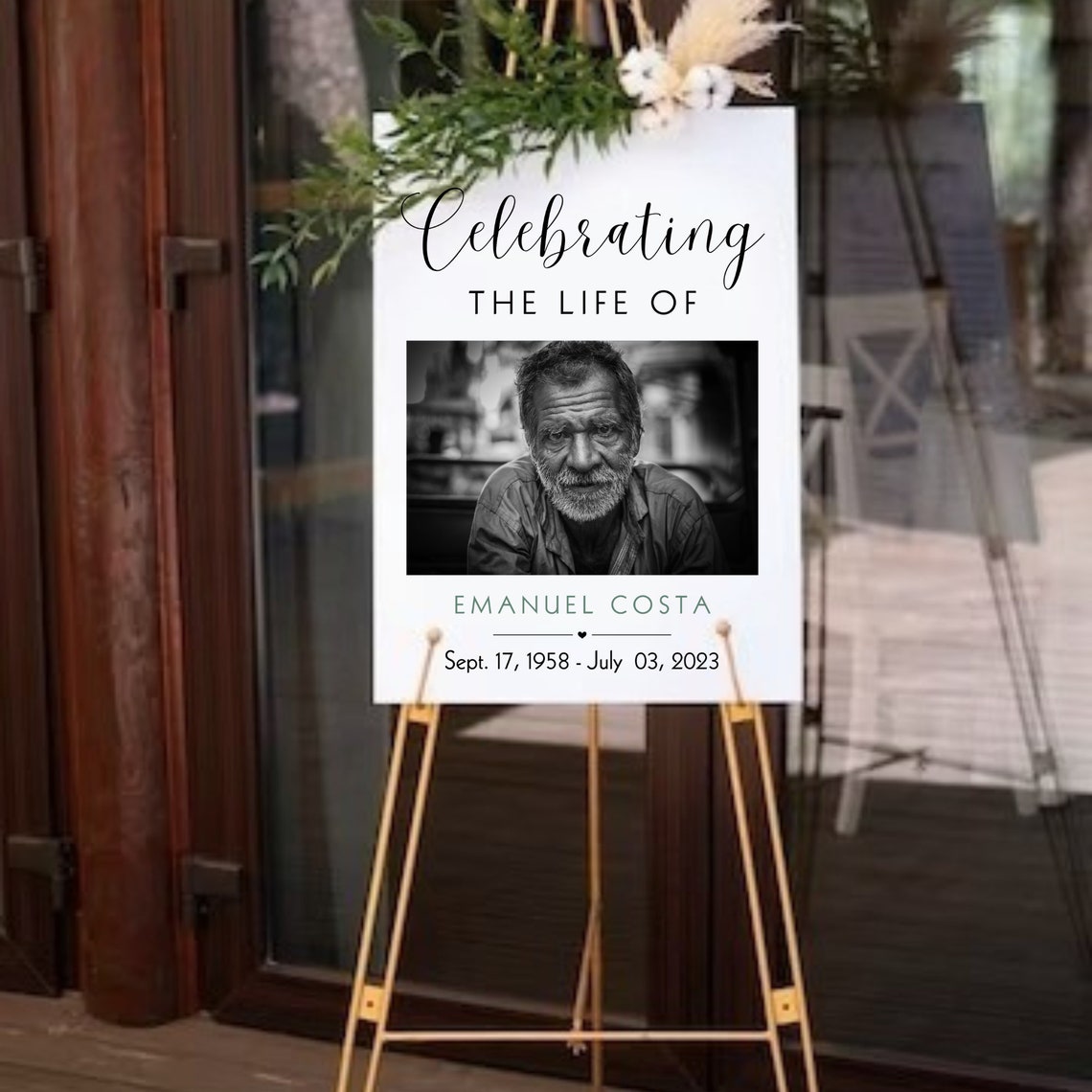 Editable Funeral Welcome Sign: Celebration of Life Memorial (digital ...