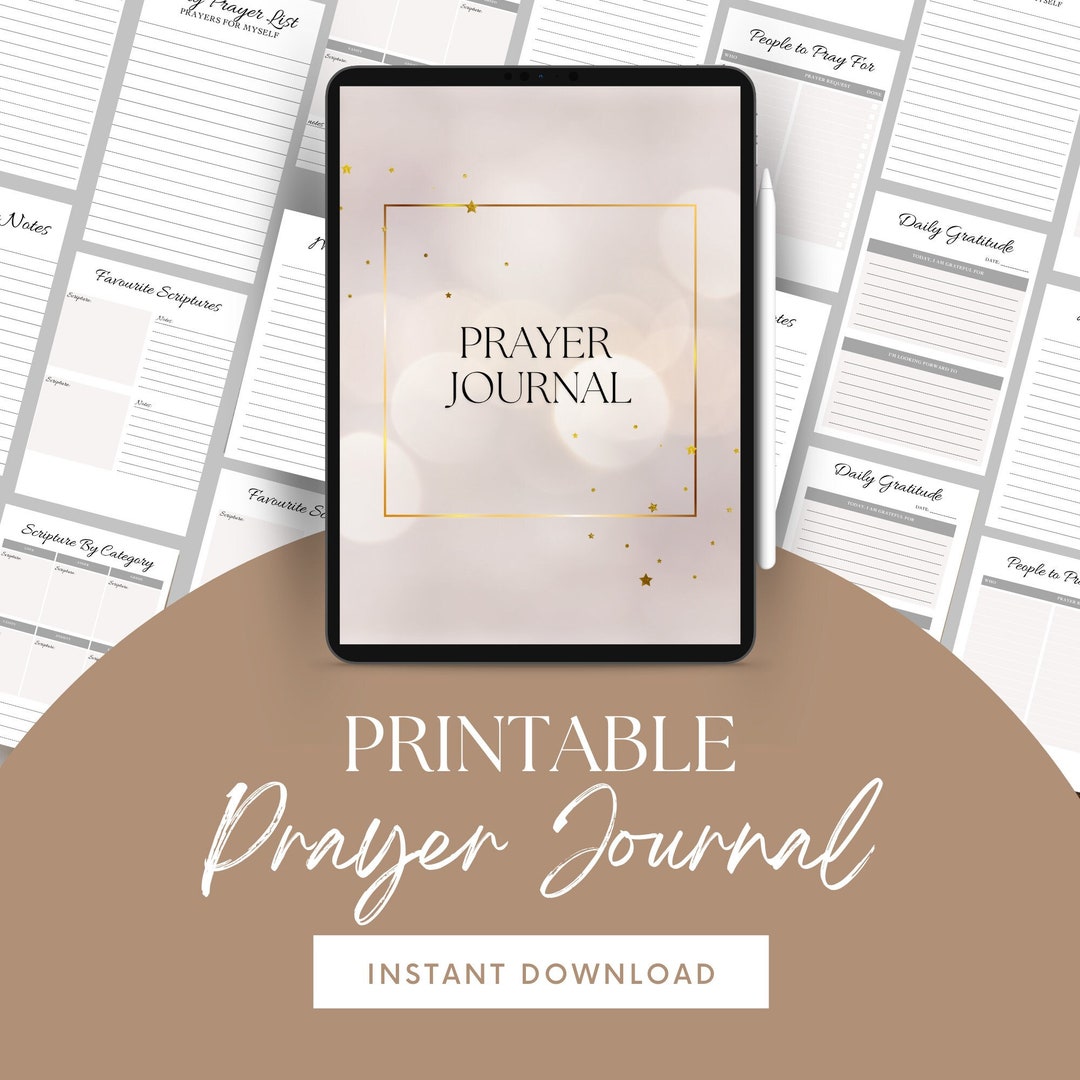 Christian Prayer Journal, Bible Study Guide, Gratitude Journal, Digital ...