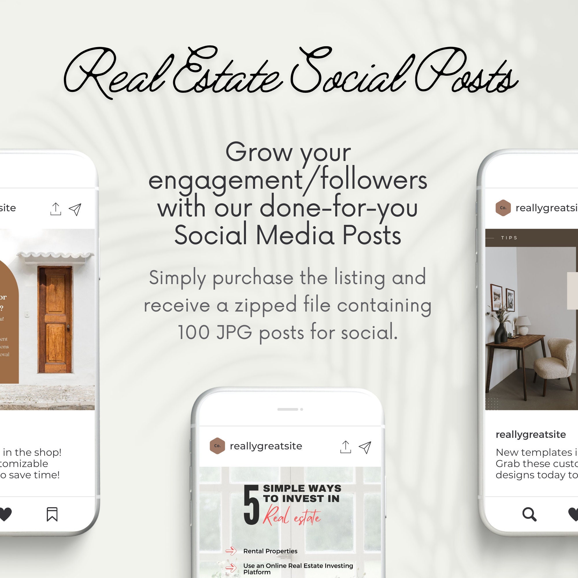 Real Estate Social Media Posts, Real Estate Content for Social Media ...
