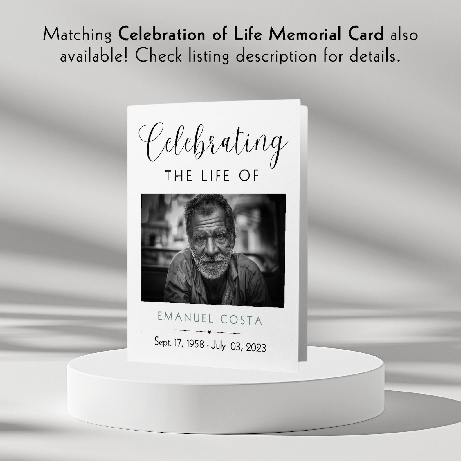 Editable Funeral Welcome Sign: Celebration of Life Memorial (digital ...