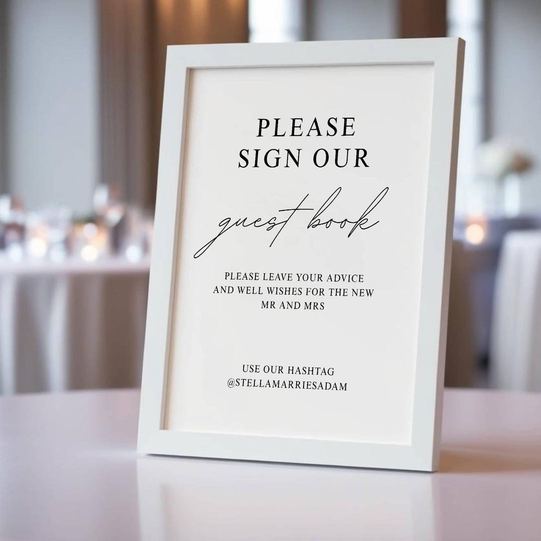 Custom Wedding Signs, Please Sign Our Guest Book, Cards & Gifts, in ...