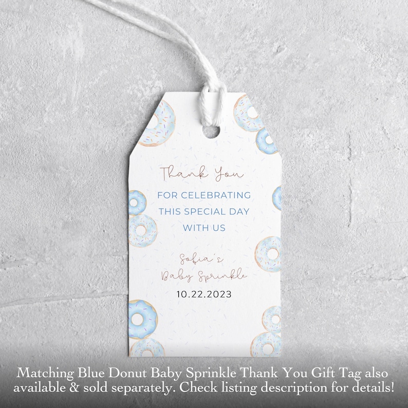 Blue Donut Baby Sprinkle Games Bundle: 8 Editable Templates (PDF, JPG ...