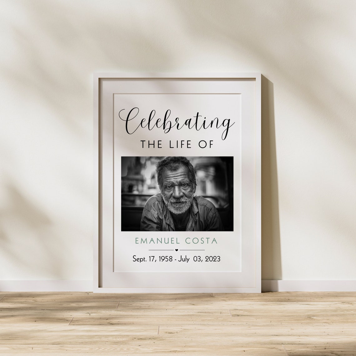 Editable Funeral Welcome Sign: Celebration of Life Memorial (digital ...
