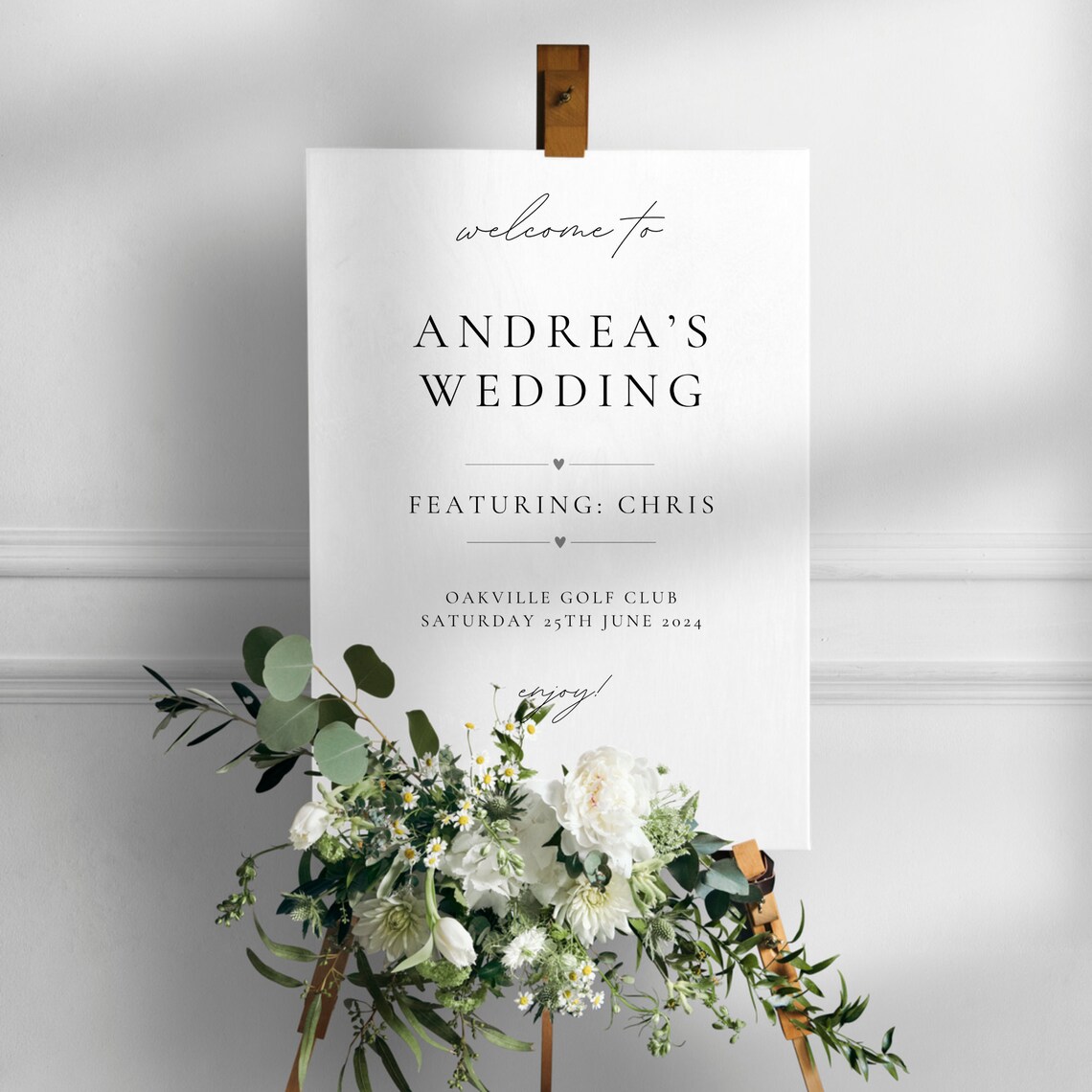 Minimalist Wedding Welcome Sign Template, Elegant Welcome Poster ...