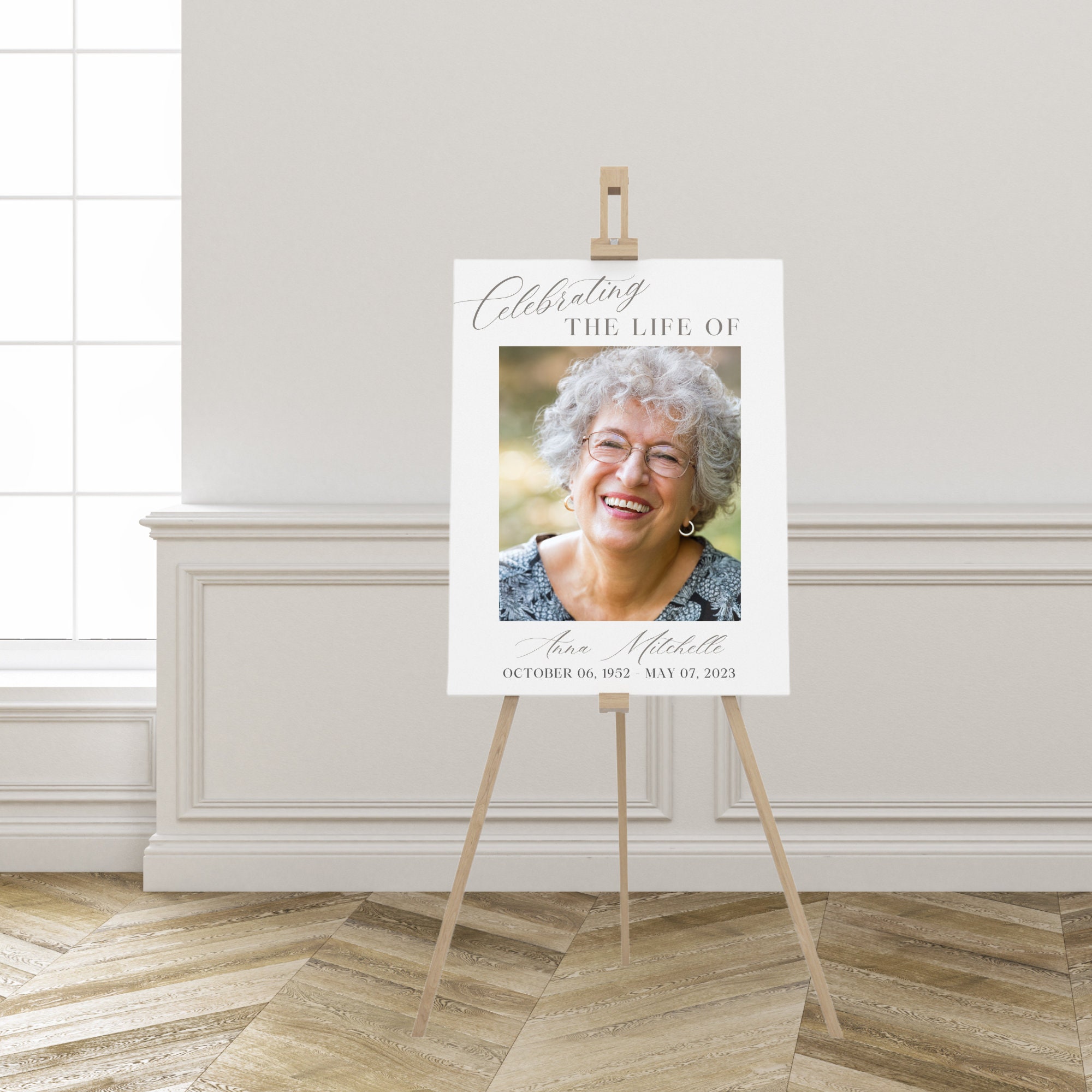 Funeral Photo Collage Sign Set Templates, Printable Funeral Welcome ...