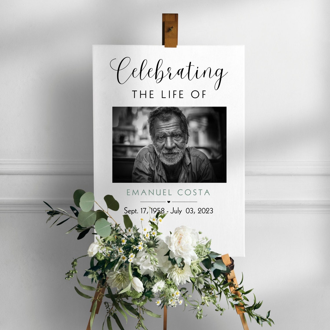 Editable Funeral Welcome Sign, Celebration of Life Decoration, Large ...