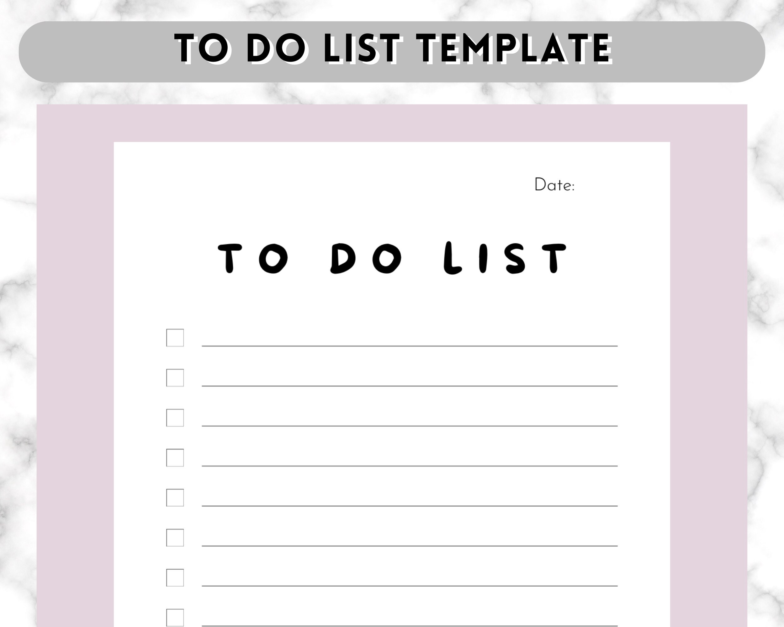 Blank To Do List Printable