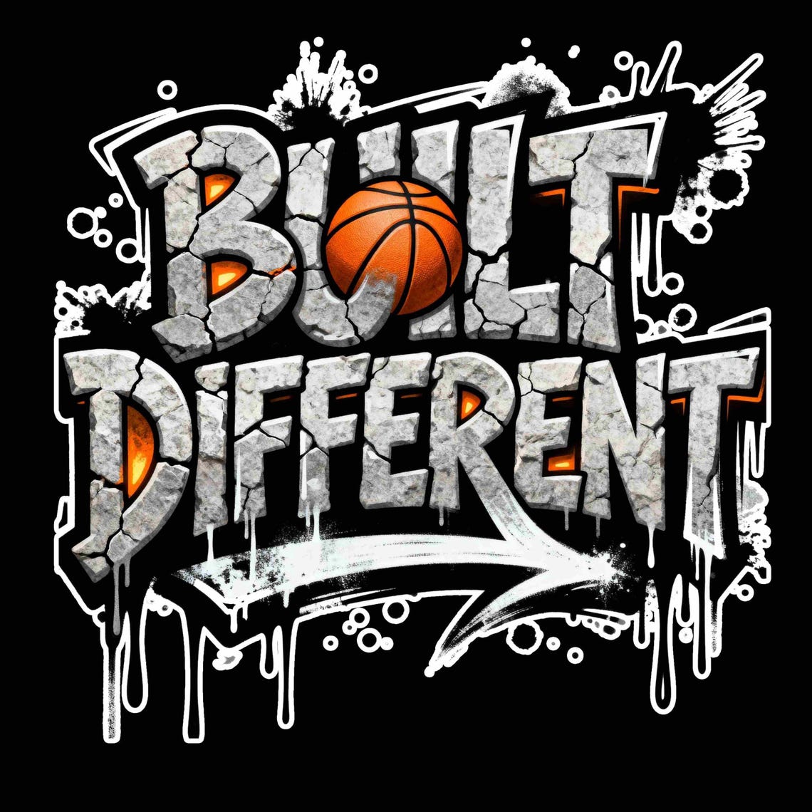 Streetball Graffiti PNG SVG Bundle | Urban Hoop Designs (digital ...