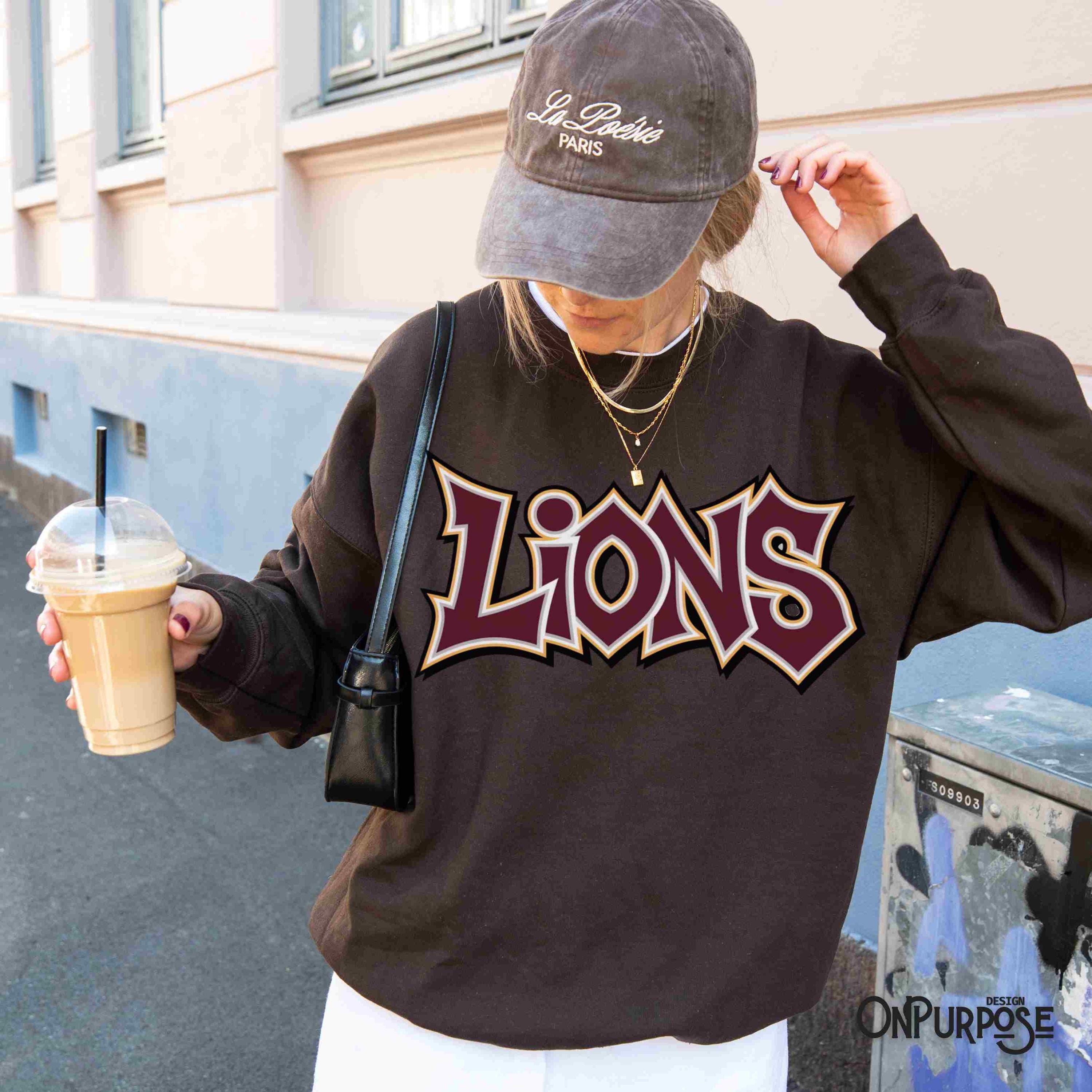 Graffiti LIONS Mascot SVG & PNG, Bold School Spirit Design for Shirts ...