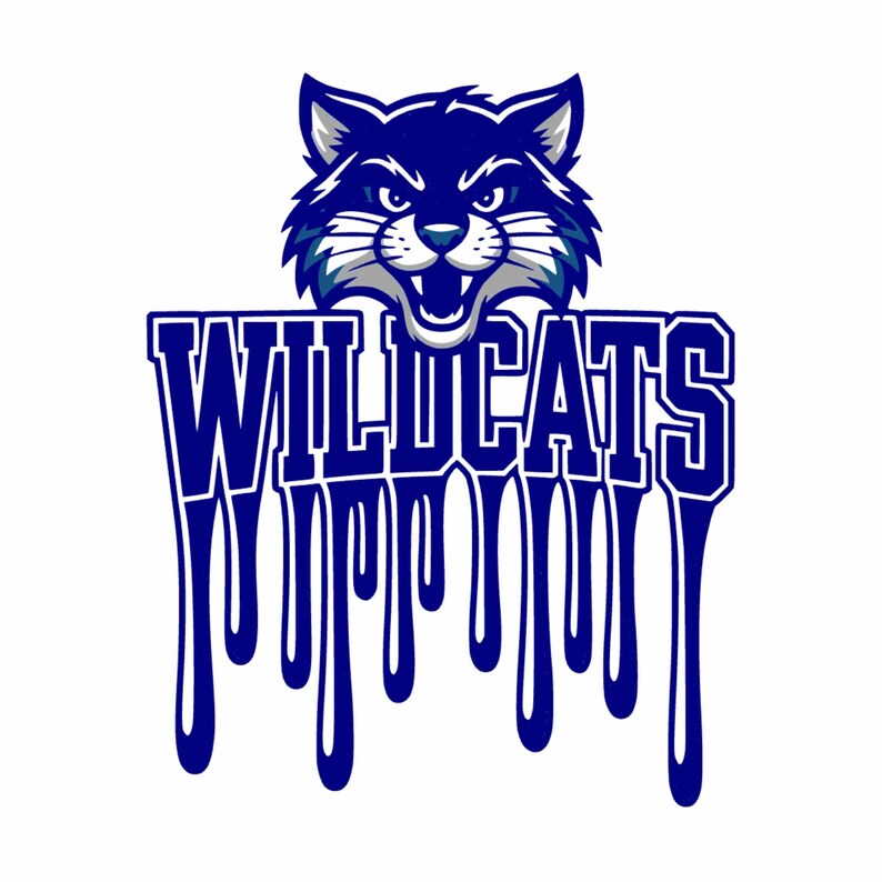 Wildcats Drip Mascot PNG Bundle: School Spirit Clipart (digital ...