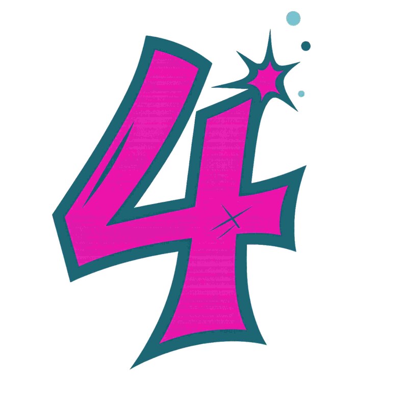Graffiti Numbers PNG SVG Bundle: Neon Spray Paint Style Clipart - Etsy