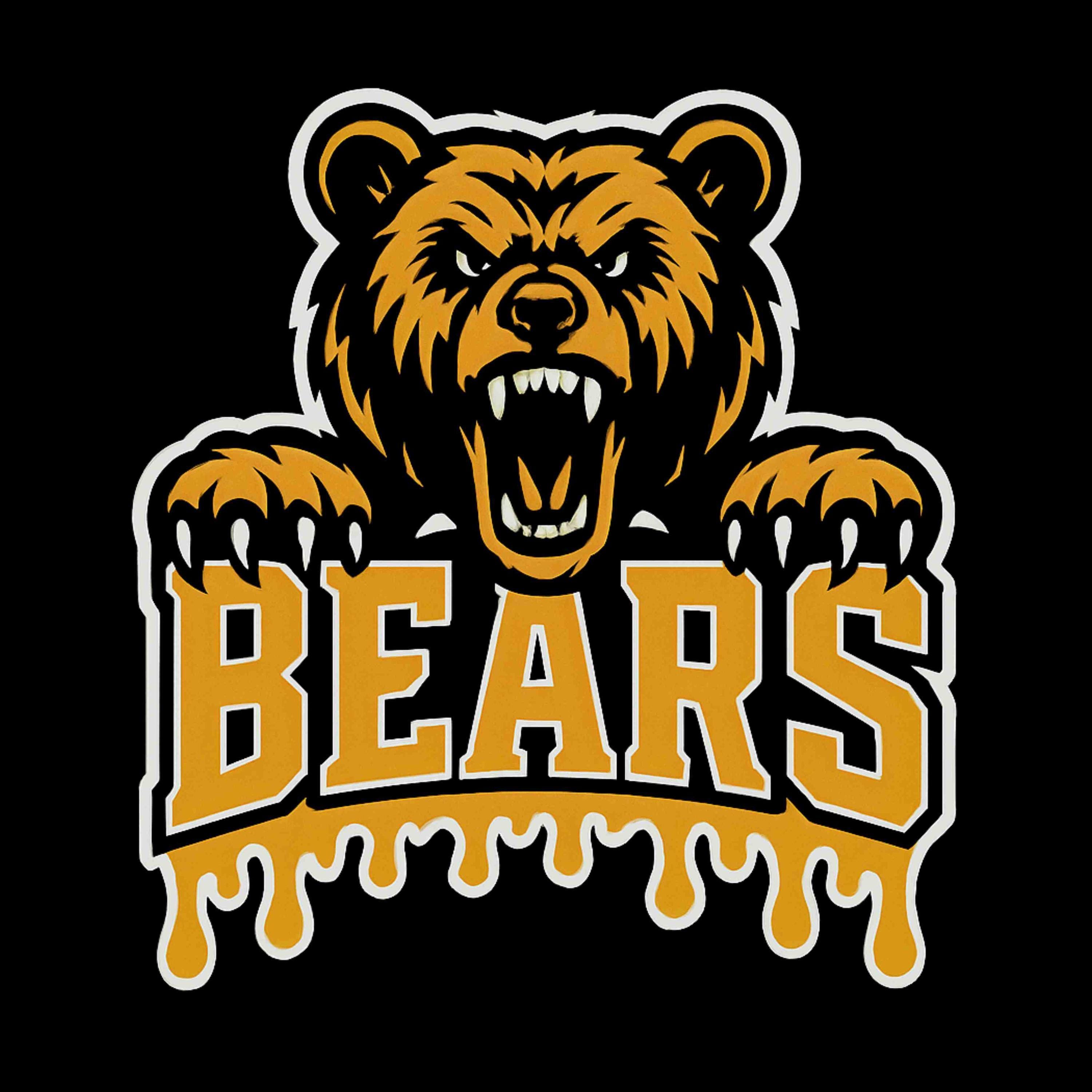 Bears Mascot PNG: Drip Effect School Spirit Design (digital Download ...