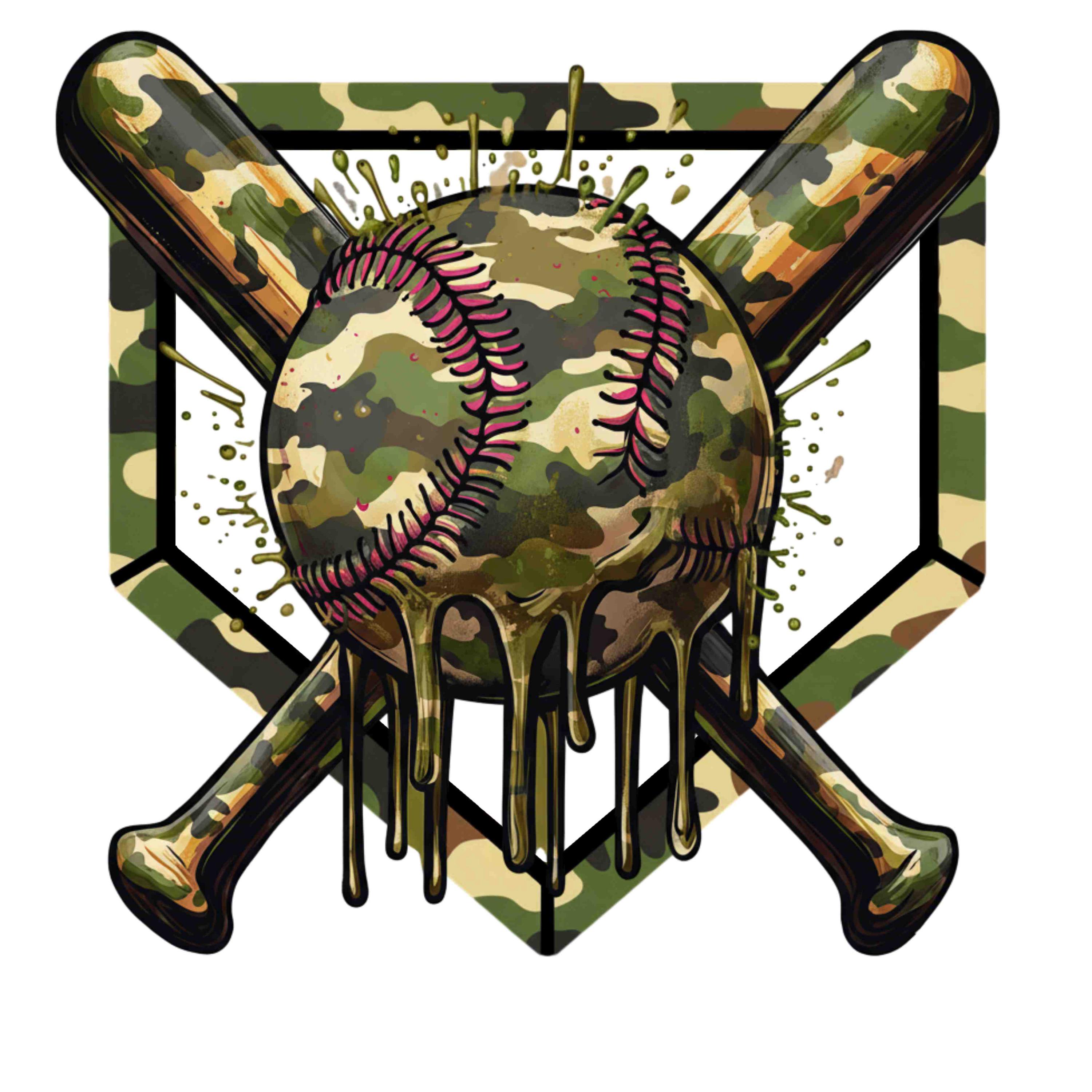Camo Baseball PNG Bundle – Military Camouflage Baseball Drip Design - Etsy